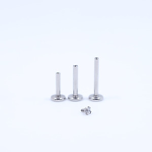 FANSING Surgical Steel Earrings Silver Cartilage Earring Stud Conch Piercing Jewelry Helix Tragus Earrings for Women 1.5mm Clear CZ End with 18g 6mm 8mm 10mm Internally Threaded Labret Post