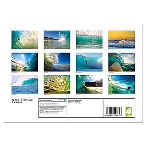Surfen - from Inside the Barrel (Monthly Wall Calendar 2024 11.7" x 16.5" (open)), CALVENDO 14 Month Calendar