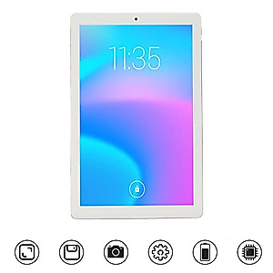 Naroote 10.1in Tablet, Red Calling Tablet for Android 11.0 100‑240V for Working (US Plug)
