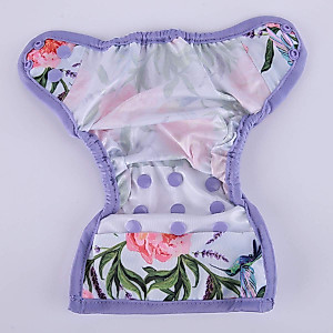 Sigzagor Newborn Baby Diaper Nappy Cover 8lbs-10lbs (Hummingbirds)