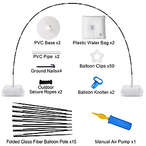 IDAODAN Balloon Arch Kit, Balloon Arch Stand with Base, Adjustable 9FT Tall & 10Ft Wide Garland Arch for Wedding Baby Shower Birthday Party Supplies Halloween Christmas Decorations