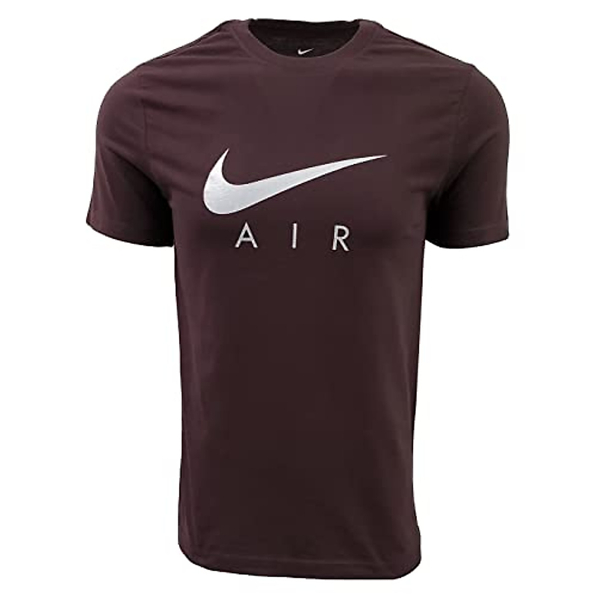 Nike Men's Swoosh Air Metallic Graphic Tee (Medium, Chocolate/Silver)