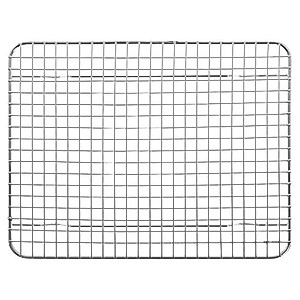 HUBERT Mesh Pan Grate Rectangular Half Size Chrome-Plated Steel - 10"L x 8"W x 1/2"H