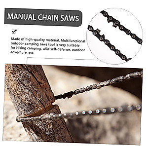 TEHAUX 2pcs Hand Chainsaw Braided Rope Wire Cutter Camping Chain Saws Camping Storage Bag Folding Hand Saws Handy Rope Hand Saws Hand Tools Garden Trimming Tool Zipper Steel The Chain