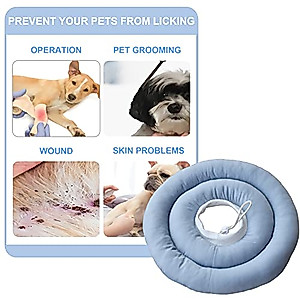 Docutca Soft Cat Cone Collar, Cat Recovery Collar, Cute Donut Cat Cone Alternative After Surgery with Adjustable Neck Strap,Comfy Pet Pillow Cone for Small Dog, Kitten