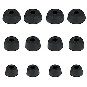 Ear Tips Compatible with Jabra Elite 65t Headphone,6 Pairs Replacement Silicone Tips Compatible with Jabra Elite 65t 75t/Active 65t 75t/ S/M/L Earbud Tips Black