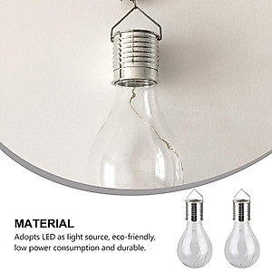 Abaodam 5pcs Solar Light Bulbs LED Outdoor Light Bulb Waterproof Hanging Lights Globe Garden Light for Garden Yard Camping (Warm White Light)