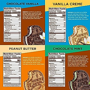 Catalina Crunch Sandwich Cookies Variety Pack (4 Flavors), Chocolate Mint, Peanut Butter, Vanilla Creme, Chocolate Vanilla | Vegan, Low Carb, Low Sugar, Protein | Keto Cookies, Snacks