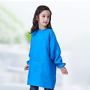 Huahui Kids Art Smock Waterproof Child Artist Painting Apron for Girls and Boys School Art Class Age 5-8
