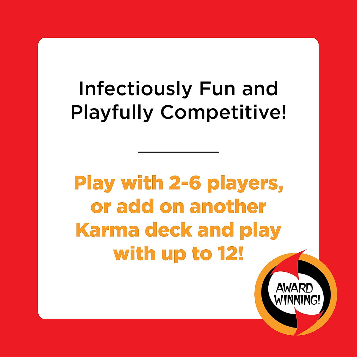 KARMA Card Games – Kids Games, Family Games Night, Card Games for Kids, Multi-Player, Screen Free, Travel Games, Playing Cards, What Goes Around, Comes Around, Ages 8+