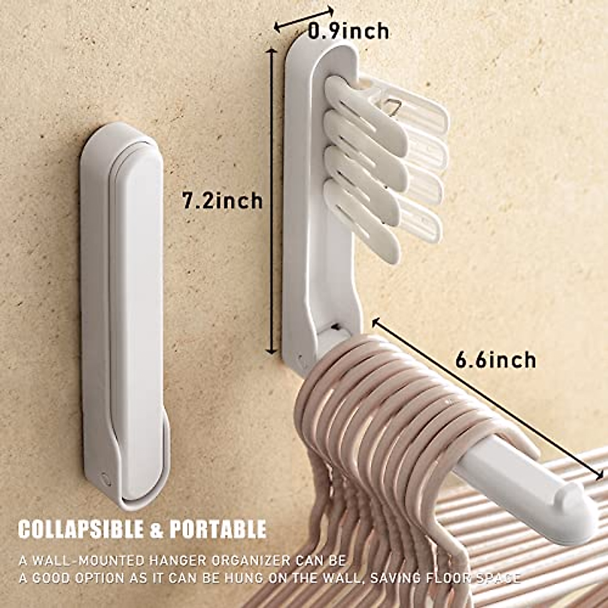 Baby Hangers for Closet Nursery Clothes, Pack of 20 Extendable Laundry Hanger for Newborn Clothing, with Space Saving Hooks & a Hanger Organizer, Adjustable Children Coat Hanger, Yellow