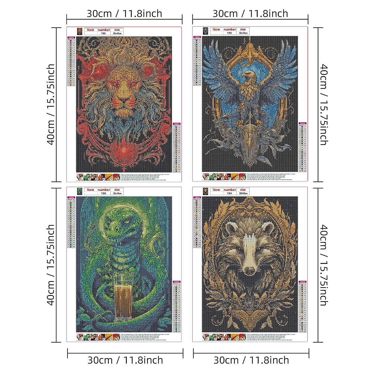 Santiway 6 Pack Cartoon Diamond Art Painting Kits for Adults&Kids 5D Diamond Art Kit for Beginners DIY Paint with Round Full Drill Gem Art Painting for Home Wall Decor(11.8x15.7inch)