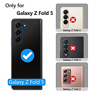 GBEE for Samsung Galaxy Z Fold 5 Case with Kickstand & Screen Protector & Card Holder & Sliding Camera Cover & Hinge Protection, Durable Rugged Stand Wallet Phone Case for Galaxy Z Fold 5 2023, Black