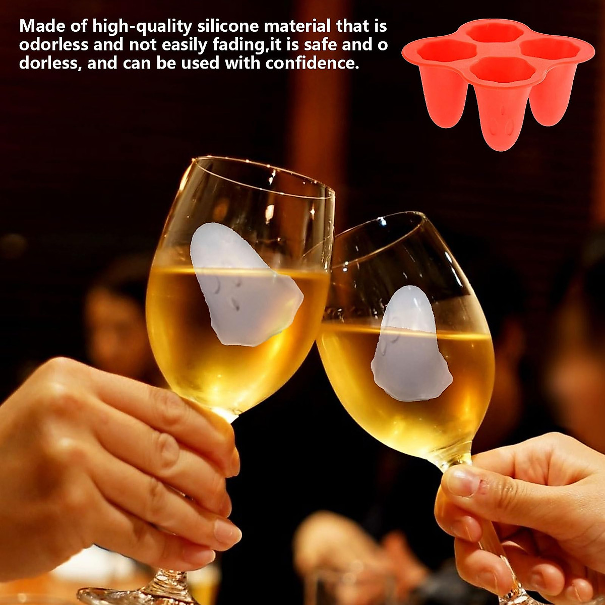 Ice Cube Tray Ghost Ice Cube Molds, Halloween Ghost Decor Easy Release Silicone Mold, Silicone Ice Cube Molds, Halloween Ice Maker Molds(4)