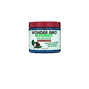 Wonder Gro Bergamot with Shea Butter Hair Grease Styling Conditioner, 12 fl oz - Moisturizes & Adds Shine, Prevents Breakage - Best Dry Hair Formula