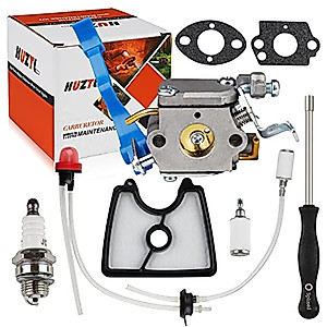 HUZTL 590460102 Carburetor for Husqvarna 125B 125BX 125BVX Leaf Blower Parts C1Q-W37 Carb Air Filter Fuel Line Kit