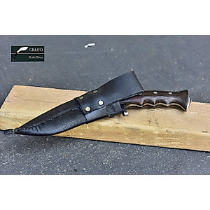 GK&CO. Kukri House Genuine kukri/khukuri - 6 Inch Iraqi Panawal Angkhola Gripper Handle Black Sheath Hand Made in Nepal…