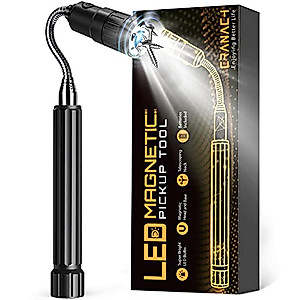Fathers Day Gifts for Dad Men Husband from Daughter Son Wife, Magnetic Pickup Tool LED Telescoping Magnet Pick Up Flashlight Work Light Cool Gadgets Birthday for Him Who Have Everything Wants Nothing