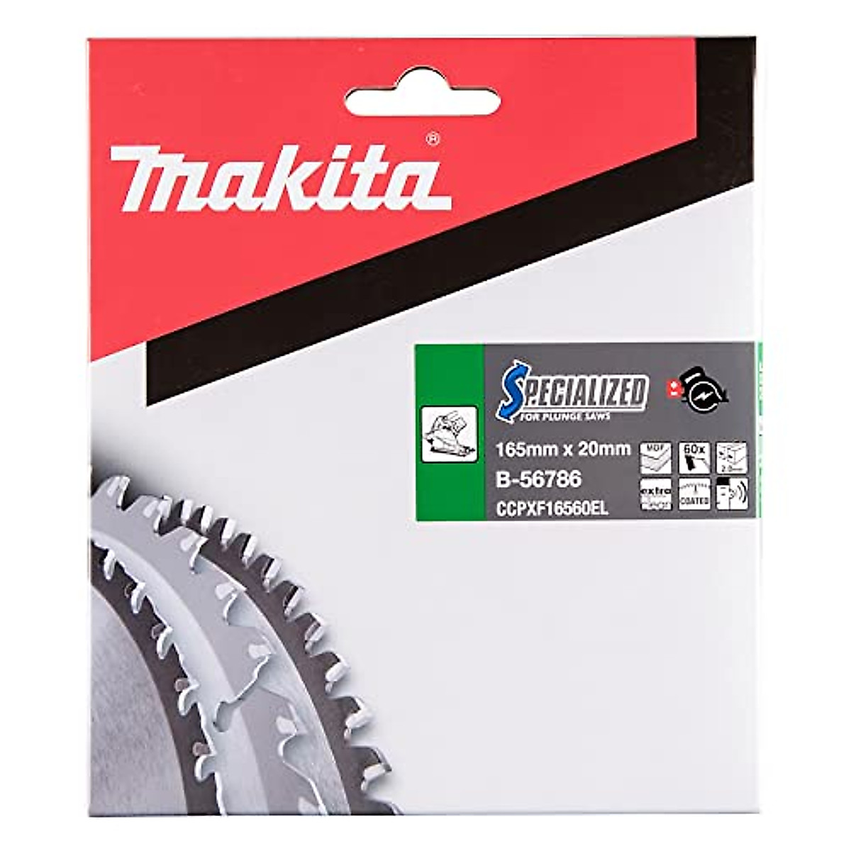 Makita A-99982 6-1/2" 60T (ATB) Carbide-Tipped Cordless Plunge Saw Blade