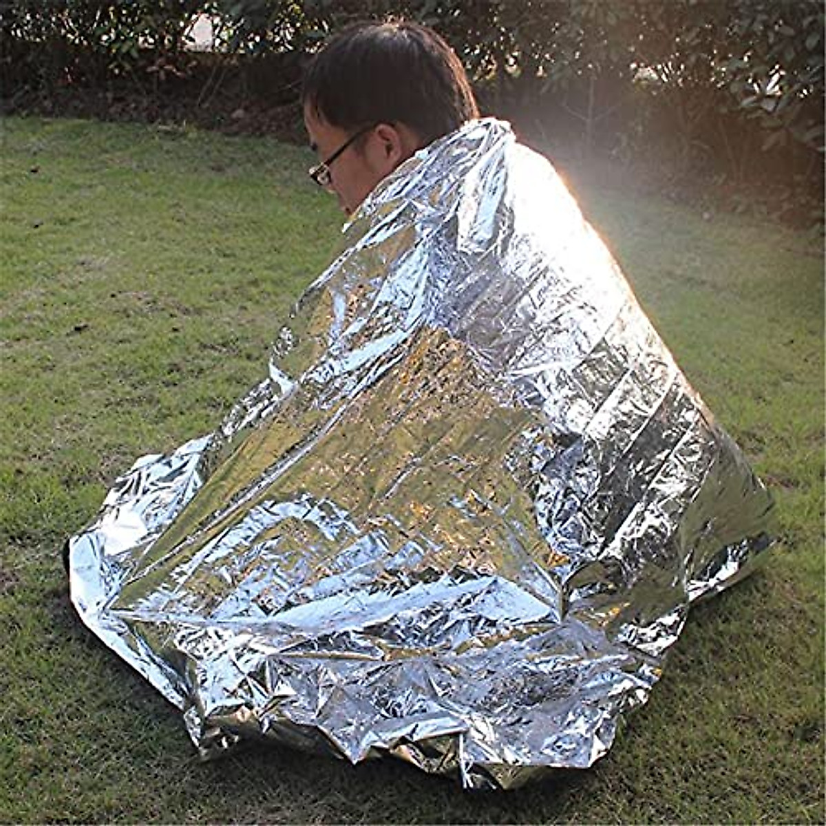 QLGCJ High Silver Reflective Mylar Film, Garden Greenhouse Covering Foil Sheets Effectively Increase Plants Growth, 120x210cm