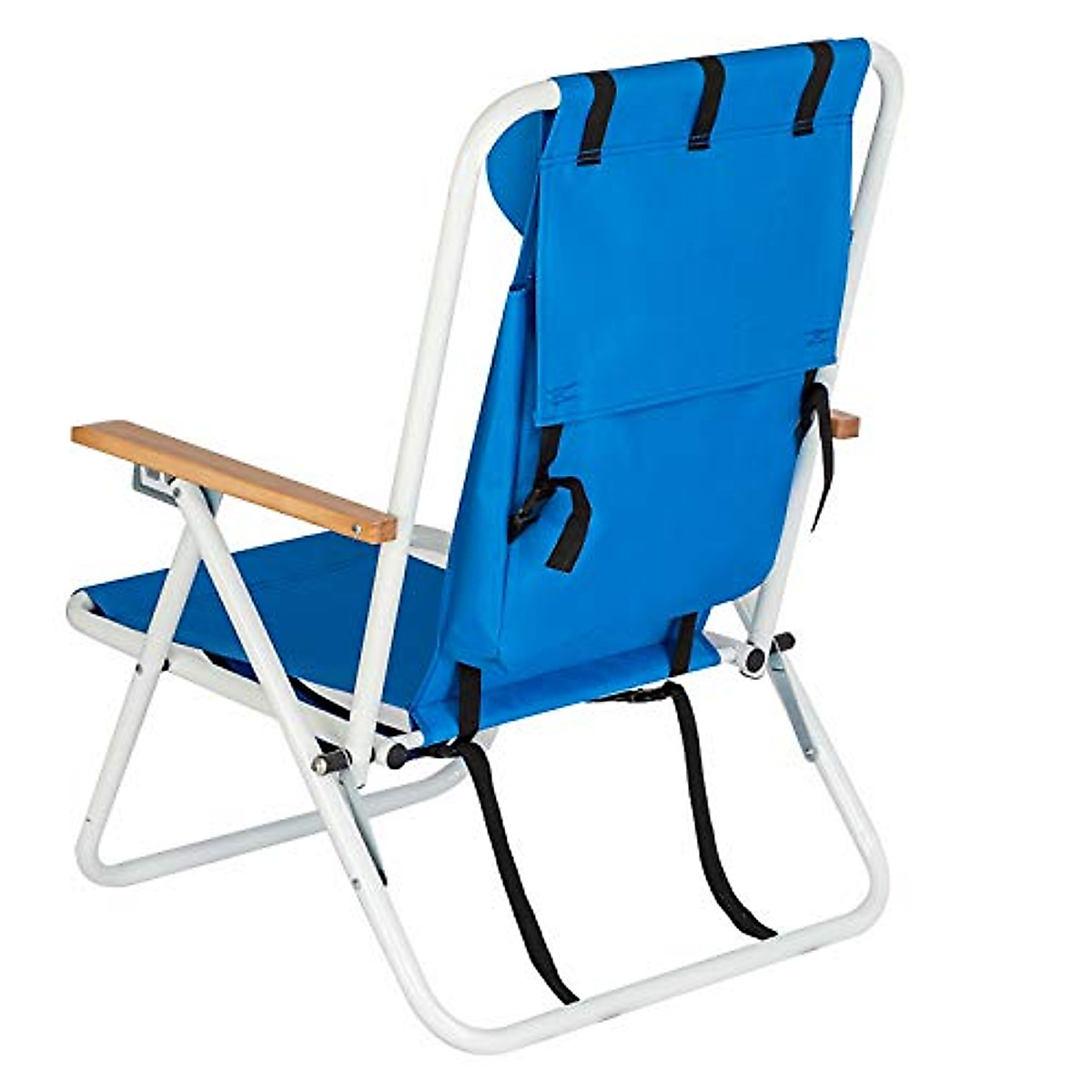 Kcelarec Folding Camping Chair,Portable Outdoor Chair Lightweight Folding Lounge Chair with Cup Holder, Adjustable Headrest