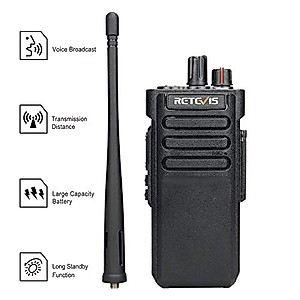 Retevis RT29V Walkie Talkies Waterproof,2 Meter Radio,3200mAh,High Power,Emergency Alarm,Durable Walkie Talkies for Adults Skiing (Black,1 Pack)