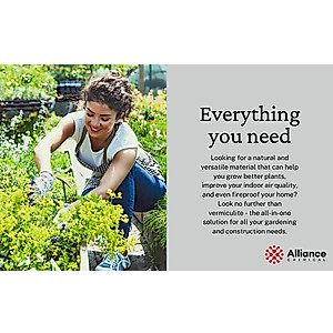 Organic Fine Vermiculite - 8 Quarts (1.5 LBS) - for Indoor Gardening - Soil Amendment - Soil Conditioning - Grow Media for Gardening - Hydroponics - Mushrooms - Alliance Chemical