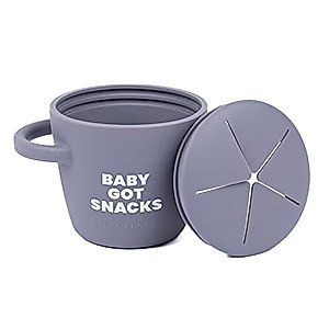 Bella Tunno Happy Snacker – Spill Proof Snack Cups for Toddlers and Babies, Snack Containers Made from Silicone BPA Free, Soft Opening & Removable Lid (Baby Got Snacks)