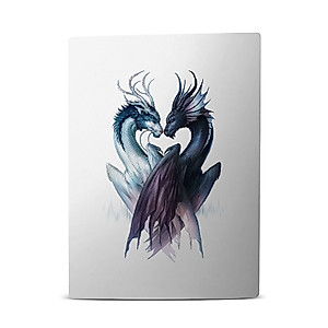 Head Case Designs Officially Licensed Jonas "JoJoesArt" Jödicke Yin And Yang Dragons Art Mix Vinyl Faceplate Sticker Gaming Skin Decal Cover Compatible With Sony PlayStation 5 PS5 Disc Edition Console