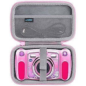 co2CREA Hard Case Replacement for VTech Kidizoom Duo / Duo DX / Duo Deluxe / Twist / Pix / Pix Plus Selfie Camera (Pink Case)