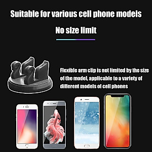 zipelo Dashboard Phone Holder, Car Cell Phone Mount, 360° Rotatable Auto Cradle, Swan Design Thickness Adjustable Cellphone Holder, Compatible with Most Smartphones and More