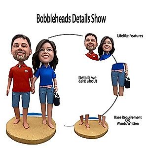 Full Custom Head & Body Figurines Personalized Bobblehead Based on Your Photos for Lovers, Families