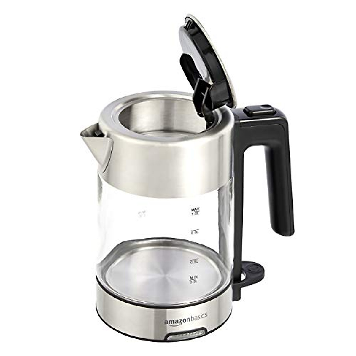 Amazon Basics Electric Glass and Steel Kettle - 1.0 Liter