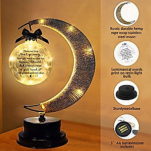Cocomong Sympathy Gift Memorial Gifts Moon Lamp for Loss of Mother Father, Bereavement Condolence Remembrance in Memory of Loved One Gifts for Loss Loved Ones