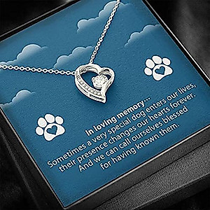 In loving memory necklace, Forever Love Necklace, Sending love and kicks from the Bump, Mother's Day For Woman Necklace, Birthday, Christmas Sometimes a very special dog enters our lives