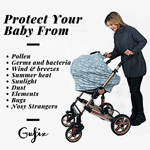 Infant Car Seat Cover, Stretchy Nursing Scarf, Car Seat Canopy, Shopping Cart Cover, High Chair Cover protects Babies and Breastfeeding Mothers. Multiuse Cover for Babies (Arrows)