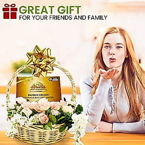 Bamboo Ziplock Bag Organizer for Drawer- Water Resistance Kitchen Organizer with 4 Slots, Effective Storage Bag Organizer with Removable Top- Suitable for Quart, Gallon & Snacks Zip Lock Bag- White