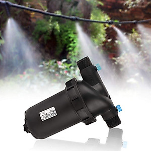 G1-1/4 Male Thread Disc Filter 120 Mesh for Gardening Agriculture Filter Drip Irrigation Pump（Black）