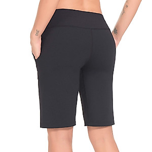 PIQIDIG Running Shorts for Women High Waisted Workout Lounge Yoga Pants Black XL