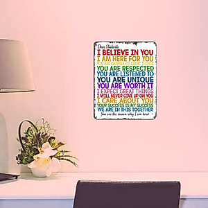 Niekea Berryi Classroom Poster Class Decor in This Classroom Inclusion Safe Space Diversity Inclusion Ally Fun Metal Tin Sign 12x16 inch Retro Crafts Plaque