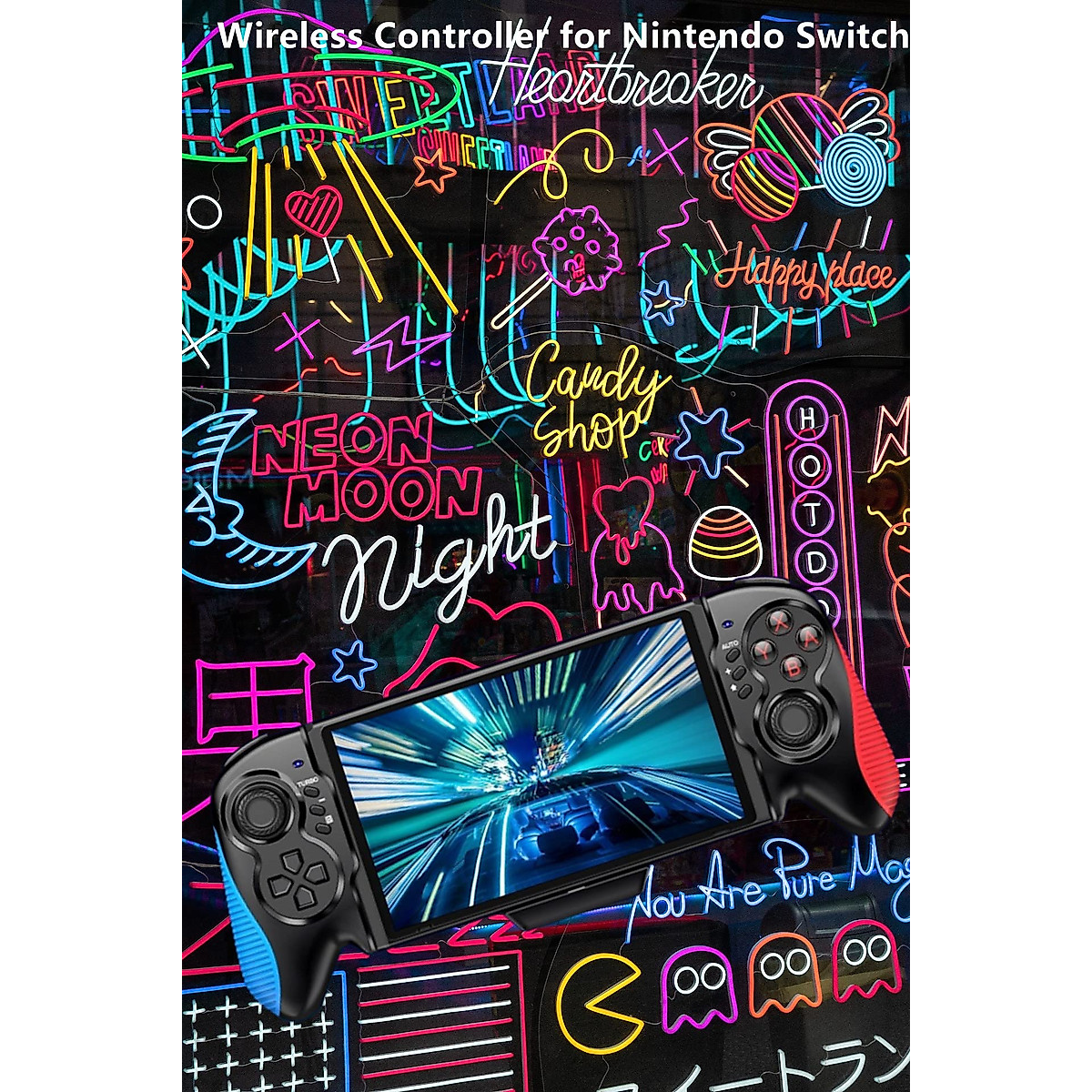 Rzzhgzq Switch Controller for Nintendo Switch One-Piece Joypad Switch Pro Controller for Handheld Mode Switch Controllers Remote with Adjustable TURBO and Dual Motor Vibration