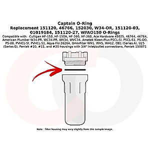 Captain O-Ring - Replacement 151120 O-Ring compatible with Pentek Water Filter Housing (3 Pack) [also called 152030, W34-OR, WFAO150, etc)