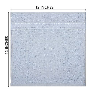 TOALLA 100% Cotton Washcloths 24 Pack|Soft Washcloth for Face|Washcloth Bulk Pack|Washcloth for Body and Face|Highly Absorbent|Fingertip Towel|Washcloth for Bath Room|12 x 12 in|Assorted