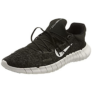 NIKE Women's Race Running Shoe, Black White Dk Smoke Grey, 6.5