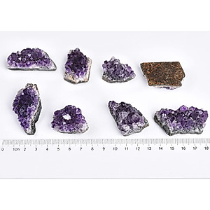 JIC Gem 1.1 LB Amethyst Clusters Natural Raw Amethyst Geode Rock Crystal Healing Stones Witchcraft Gemstone Specimen