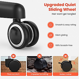 TASALON Salon Tray on Wheels, Adjustable Salon Rolling Tray for Hairstylist Must Haves, Aluminum Tattoo Tray with Wheels, Black Salon Trolley Cart for Beauty, Tattoo Supplies, Salon Equipment