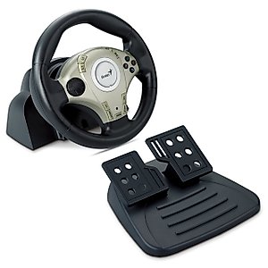 Genius TwinWheel F1 Vibration Feedback F1 Racing Wheel for PS2 and PC