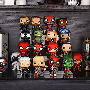 YIDITTHOPE 12 Inch Acrylic Shelf in 3 Pack, 4 Tier Perfume and Cologne Organizer, Funko POP Shelves Tiered Riser Display Stand, Acrylic Display for Decoration