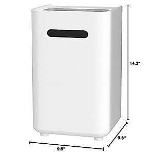 smartmi Evaporative Humidifiers, Cool No Mist Humidifiers for Bedroom, Air Humidifiers for Baby, 4L Top Fill, Self-Cleaning, Quiet, Smart APP Control, Auto Shutoff, Air-drying, Shockproof