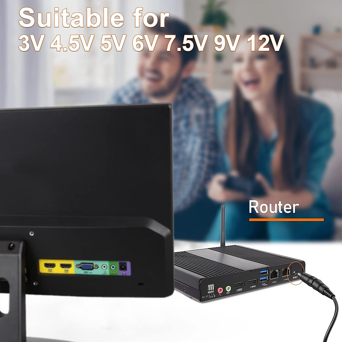 SoulBay 36W Universal AC Adapter 3V 4.5V 5V 6V 7.5V 9V 12V Multi Voltage Switching DC Power Supply Transformer with 8 Adapters for Household Electronics, 3000mA Max